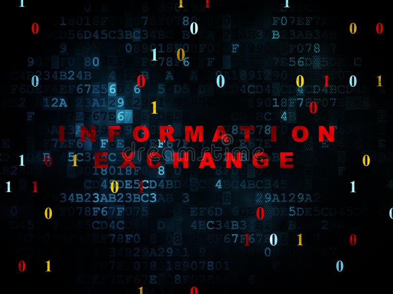 Information Concept: Information Exchange on Stock Image - Image of ...