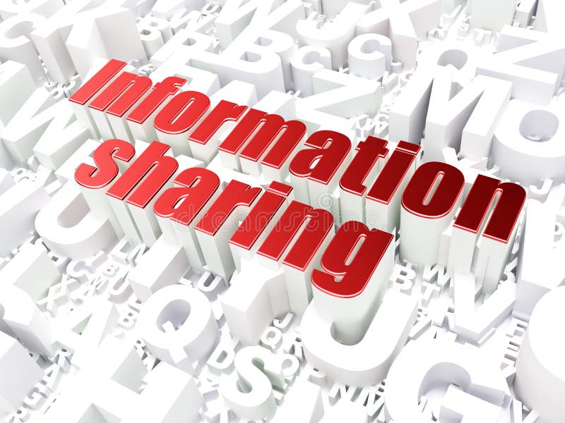 Information Concept: Information Sharing on Alphabet Background Stock ...