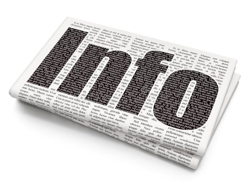 Information Concept: Info on Newspaper Background Stock Illustration ...