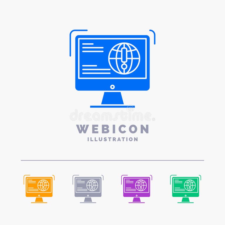 Information, Content, Development, Website, Web 5 Color Glyph Web Icon ...