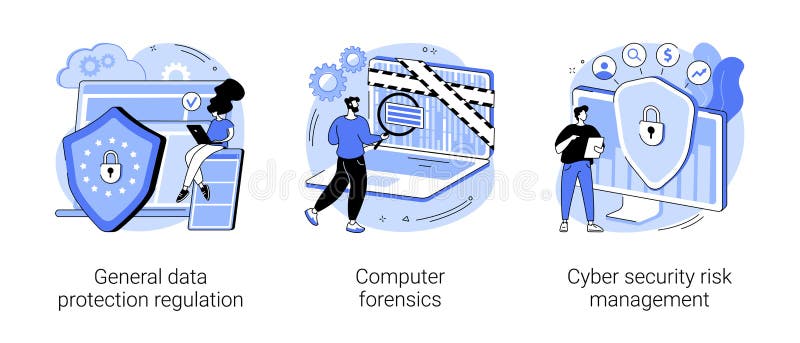 Information Control and Security Abstract Concept Vector Illustrations ...