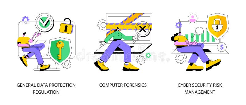 Information Control and Security Abstract Concept Vector Illustrations ...