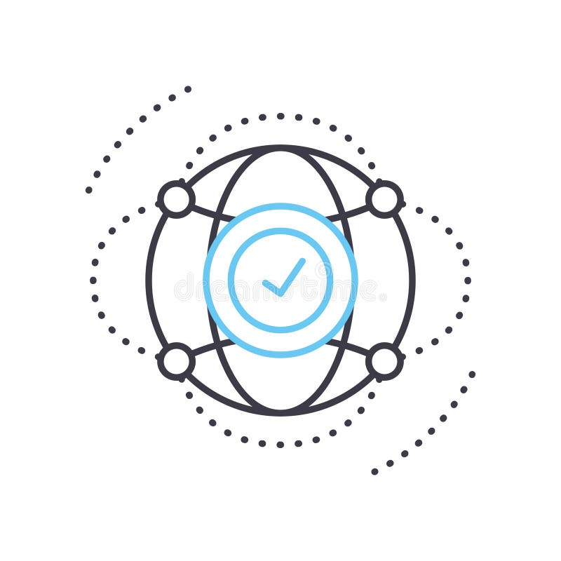 Information Coverage Line Icon, Outline Symbol, Vector Illustration ...