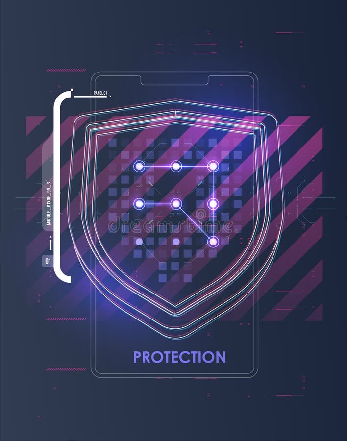 Information Data and Network Protection. Shield Protect Icon. Internet ...