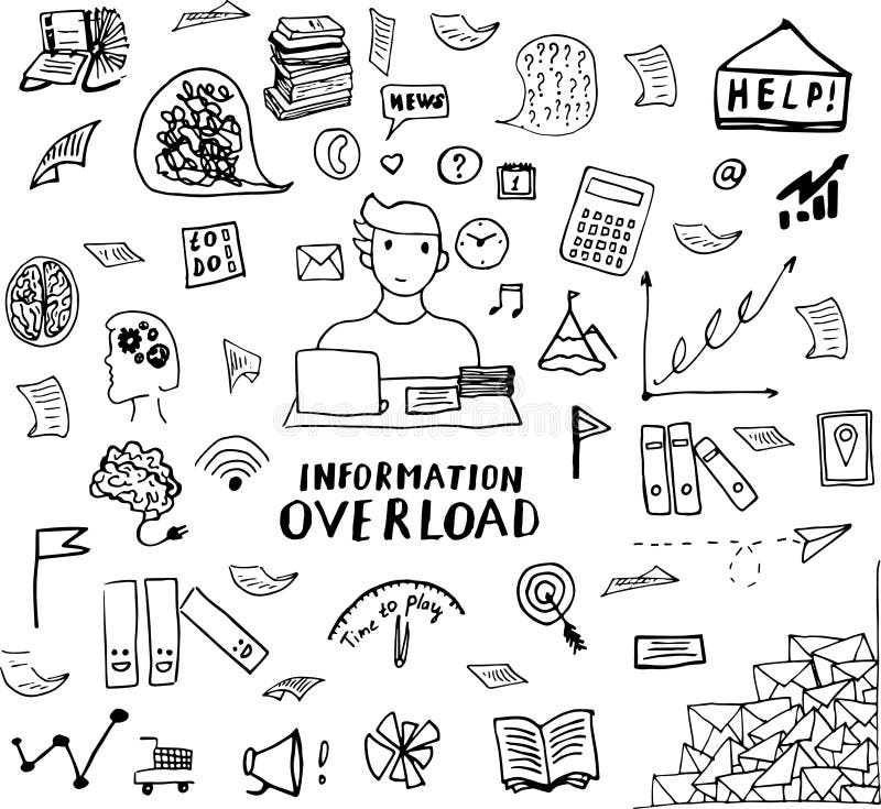 Information and Data Overload Concept Stock Vector - Illustration of ... Information and Data Overload Concept Stock Vector - Illustration of ...