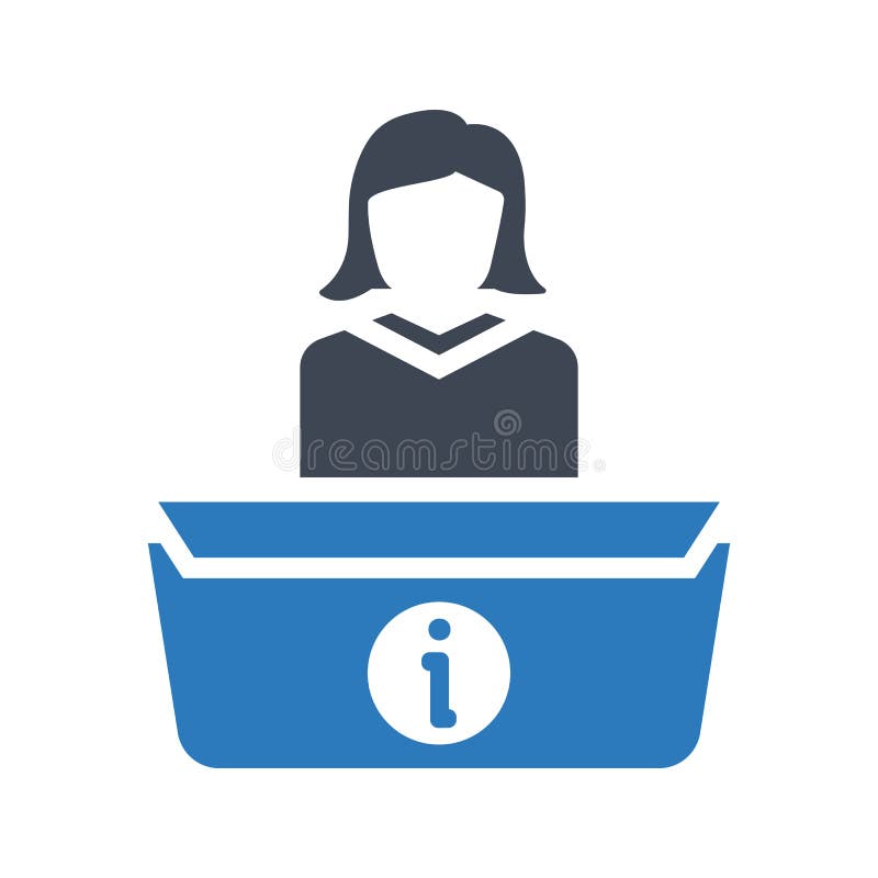 Information Desk Vector Icon Stock Vector - Illustration of business ...
