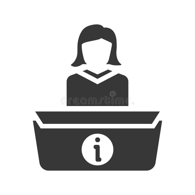 Information Help Support Desk Icon Stock Vector - Illustration of help ...
