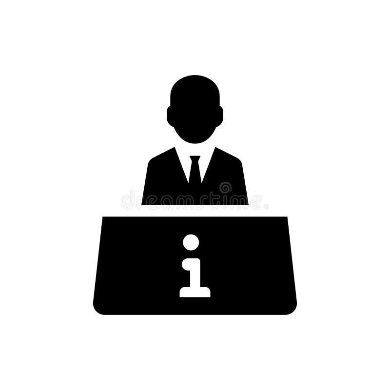 Information Desk Icon stock vector. Illustration of counter - 192457926