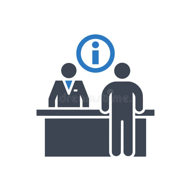 Information Desk Icon stock vector. Illustration of symbol - 361752909