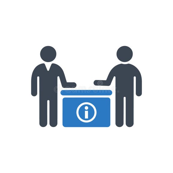 Information Desk Icon stock vector. Illustration of counter - 361691181