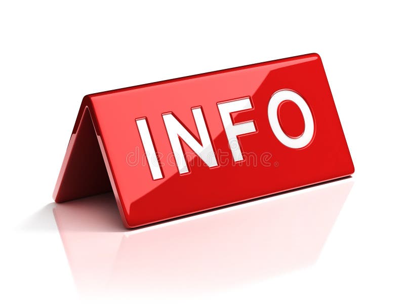 Information Desk Sign 3d Rendering Stock Illustration - Illustration of ...