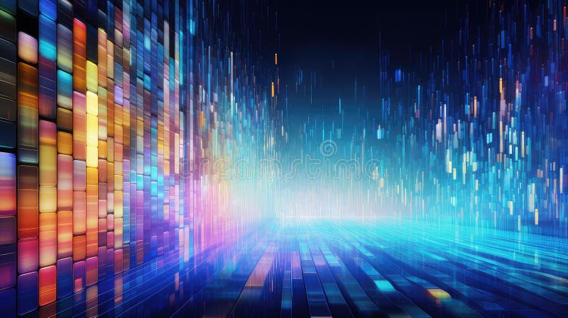 Information Digital Data Flow Stock Illustration - Illustration of ...