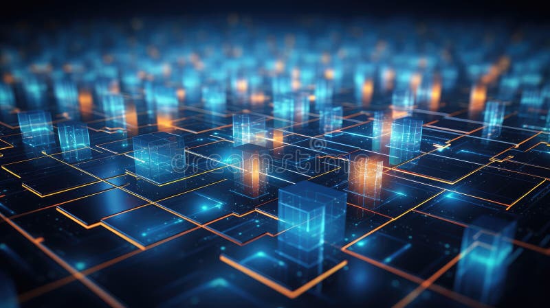 Information Digital Data Flow Stock Illustration - Illustration of ...