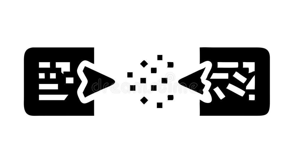 Information Dispersal and Data Fragmentation, Vector Design Generative ...