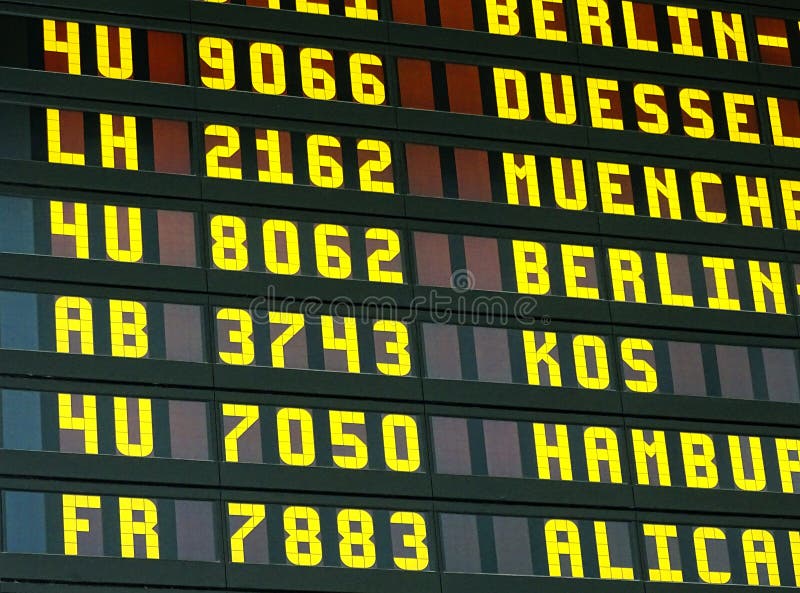 Information Display in an Airport Editorial Stock Image - Image of ...