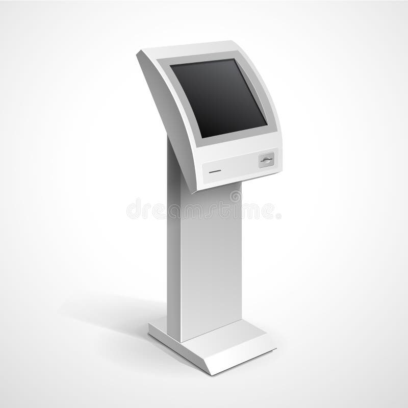 Information Display Monitor Terminal Stand Stock Vector - Illustration ...