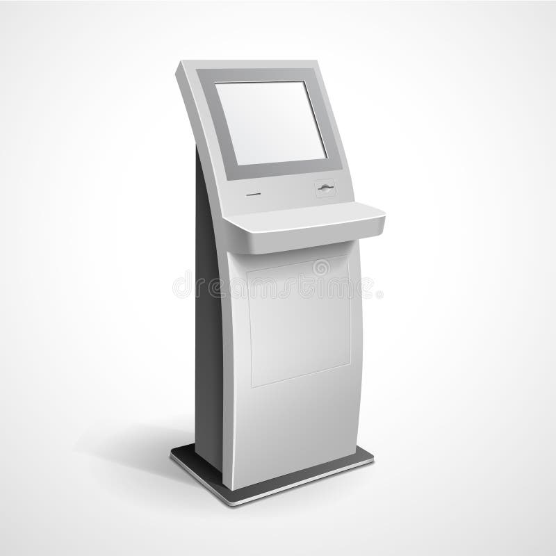 Information Display Monitor Terminal Stand Stock Vector - Illustration ...