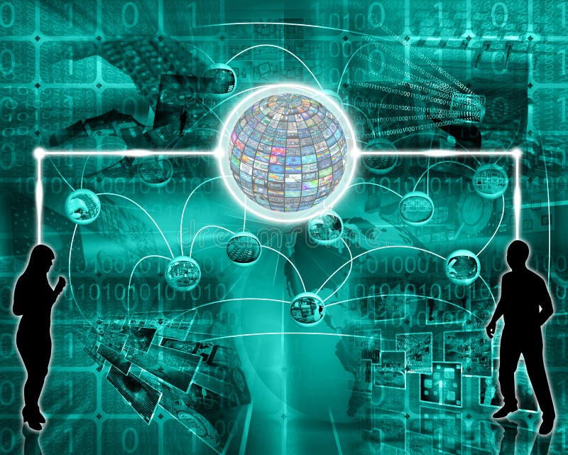 Information exchange stock illustration. Illustration of communication ...