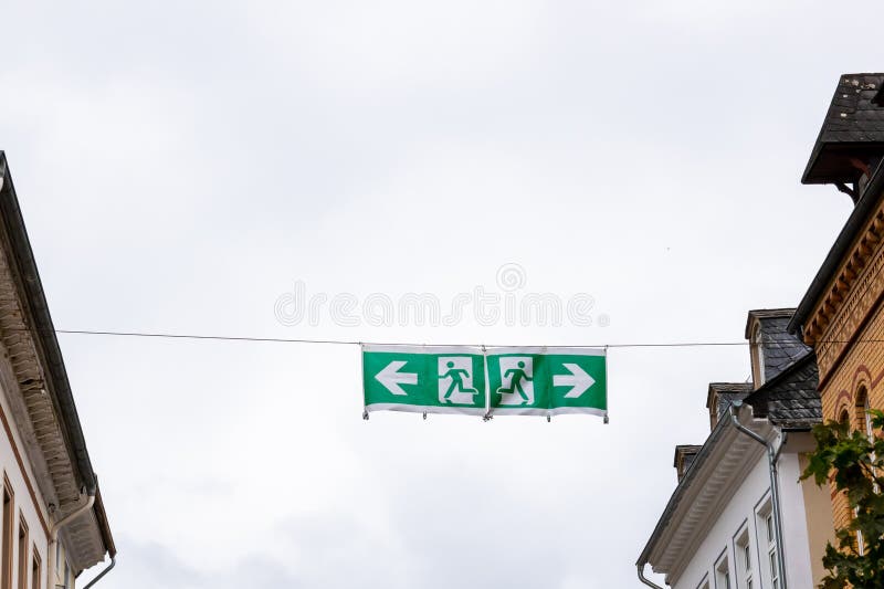 Information Exit Sign Outside in the City Stock Photo - Image of help ...