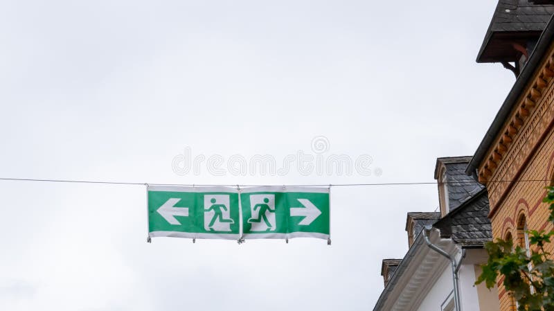 Information Exit Sign Outside in the City Stock Photo - Image of ...