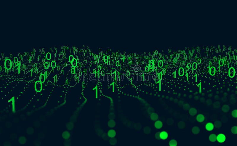 Information Field, Binary Code, Data Encoding, Data Flow, Digital ...