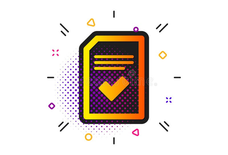 Checked Document Line Icon. File Sign. Vector Stock Vector ...