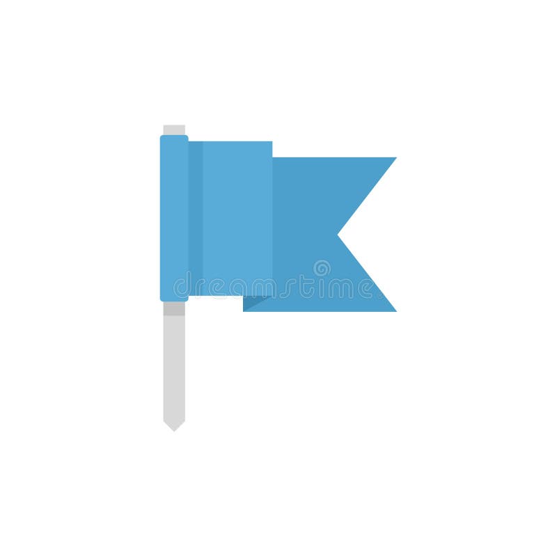 Information Flag Icon Blue Vector Stock Vector - Illustration of push ...