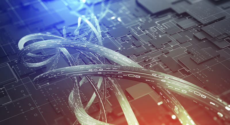 Information Flow of Digital Code. Current Data and Computer Scheme ...