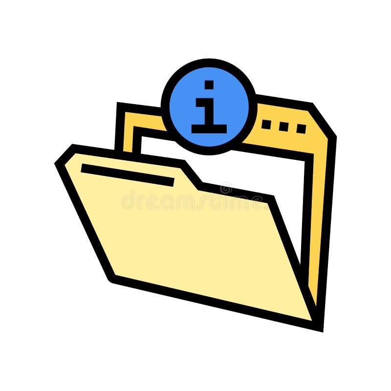 Information Folder Color Icon Vector Illustration Stock Vector ...
