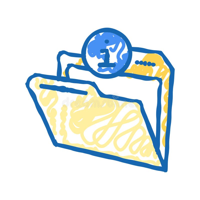 Information Folder Icon Doodle Illustration Stock Illustration ...