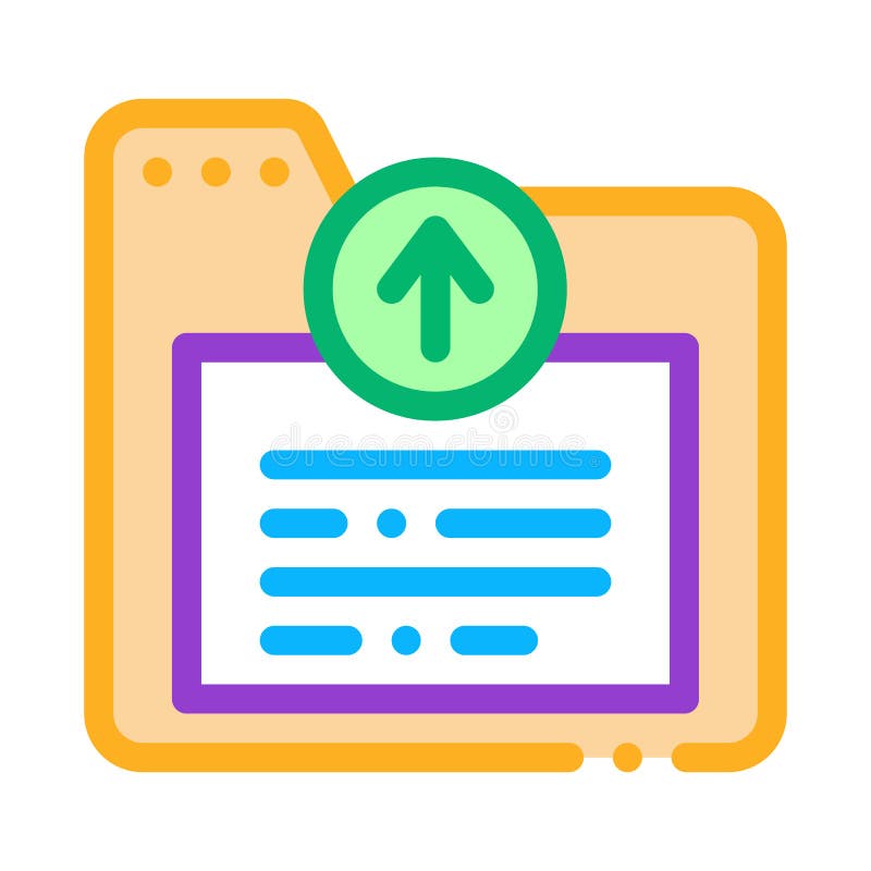 Information Folder Icon Vector Outline Illustration Stock Vector ...