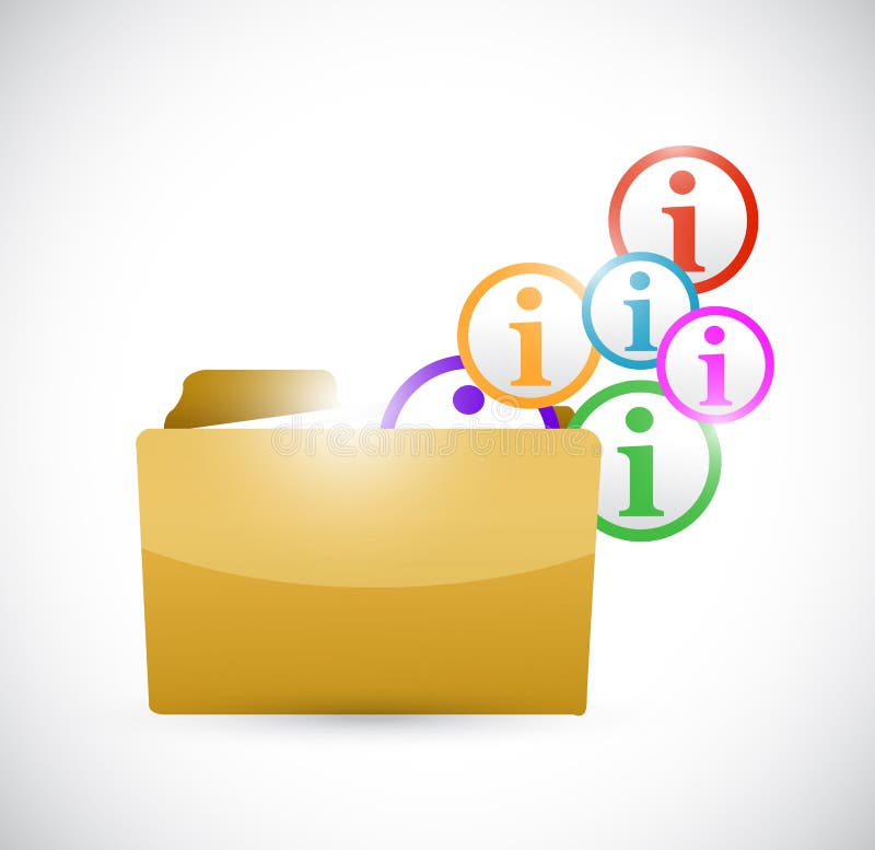 Information Folder Icon Design Stock Vector - Illustration of office ...
