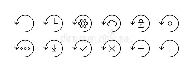 Information and Functional Icons. Vector Icons Stock Vector ...