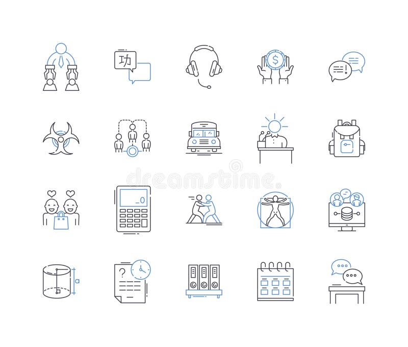 Information Gathering Line Icons Collection. Research, Investigation ...