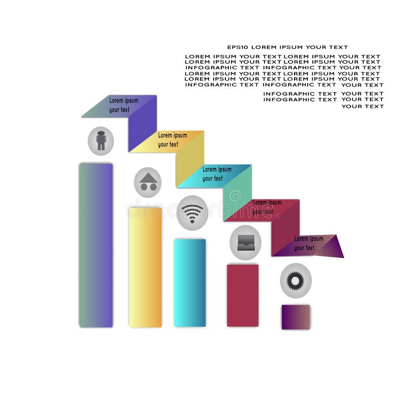 Information Graphic Diagram with Icon Set Stock Vector - Illustration ...