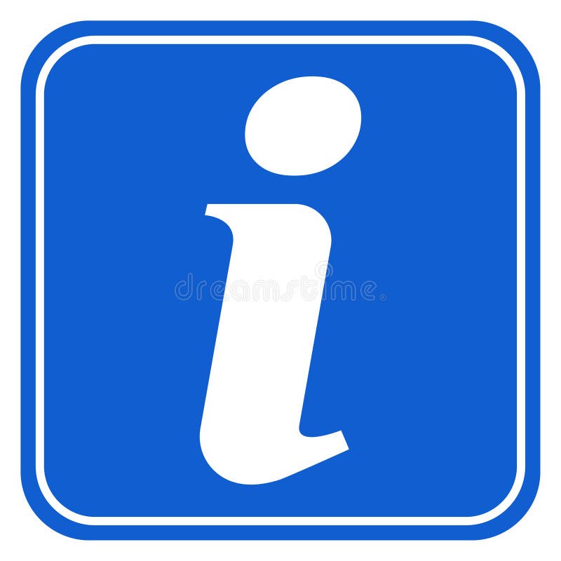 Information Help Icon, Info Bubble Desk. Vector Sing Isolated on Blue ...