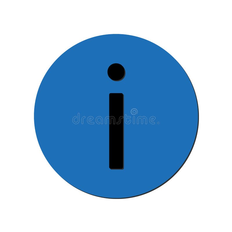 Information Icon in Blue Circle. Vector Illustration Eps10 Stock ...