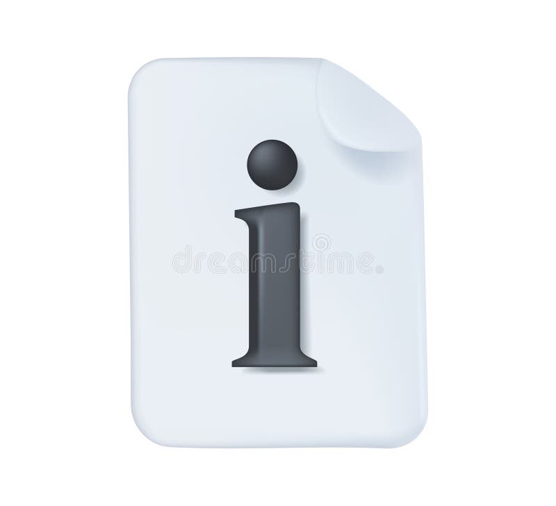 Information Icon with Document and I Symbol. Containing Info, Help ...