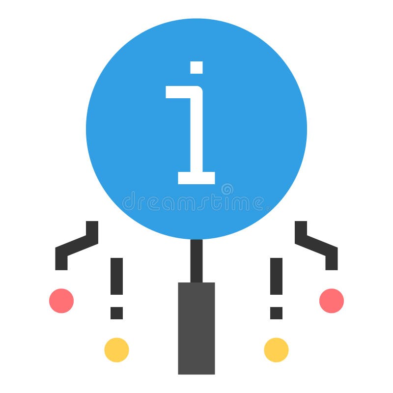 Information Icon Flat Color Vector Illustration . Business Symbol Stock ...