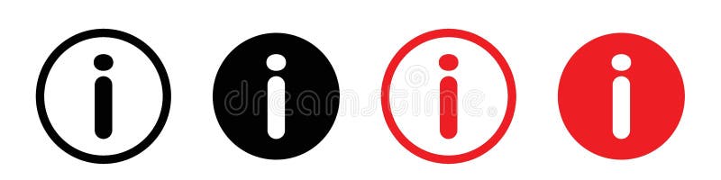Information Icon Logo Set Vector Stock Vector - Illustration of circle ...