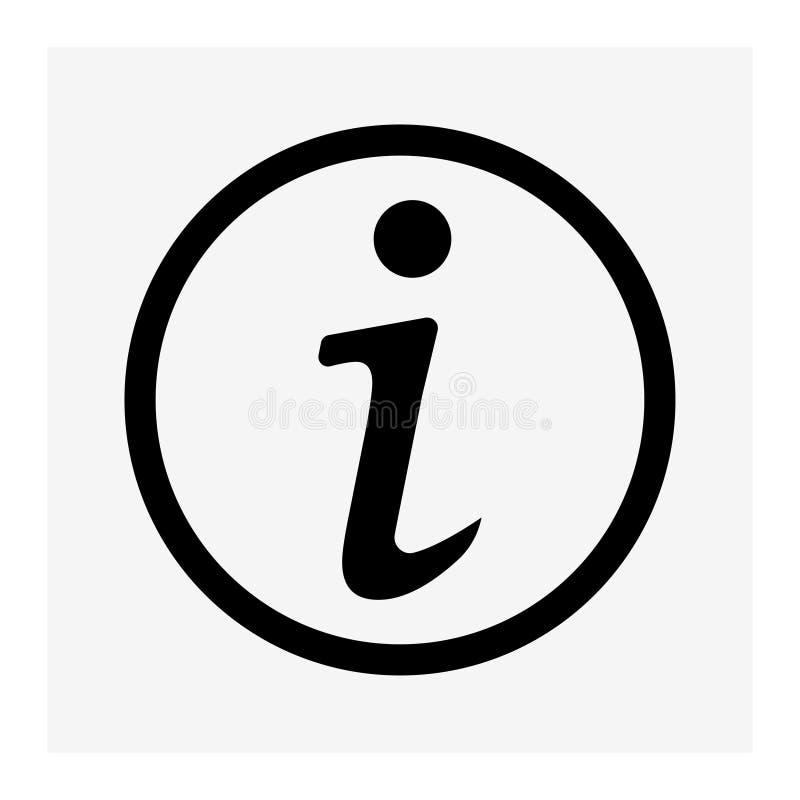 Information Icon. Information Medium. Gray Background. Vector ...