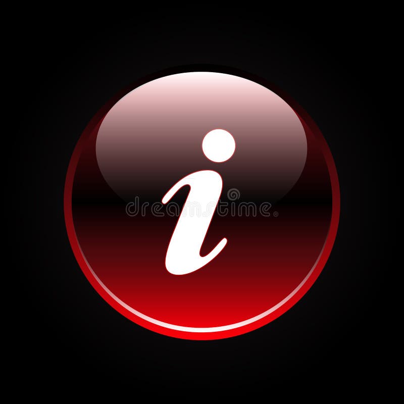 Information icon on red stock vector. Illustration of blog - 32398093