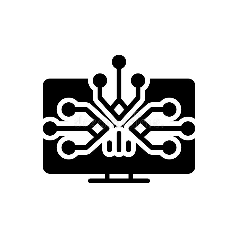 Black Solid Icon for Information, Technology and App Stock Vector ...