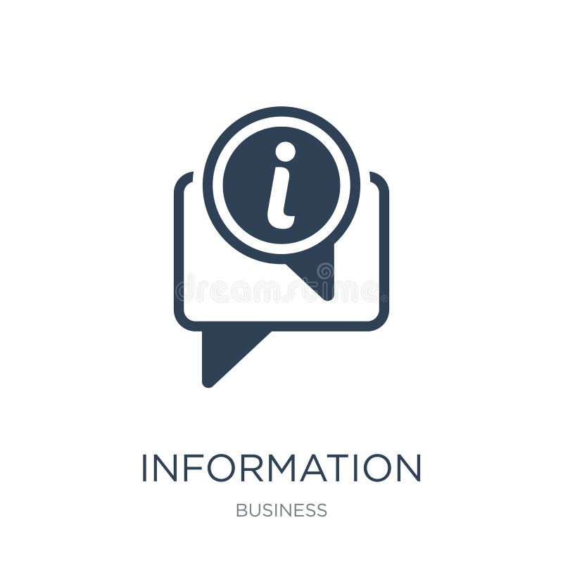 Information Icon in Trendy Design Style. Information Icon Isolated on ...