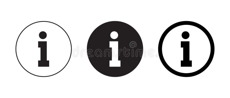 Information Icon Vector in Circle Line. Info Button Sign Symbol Stock ...