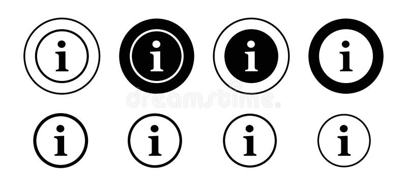 Information Icon Vector Set Collection For Web Stock Vector