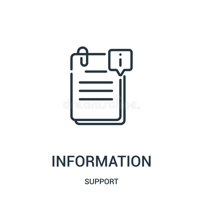 Information Icon Vector from Support Collection. Thin Line Information ...