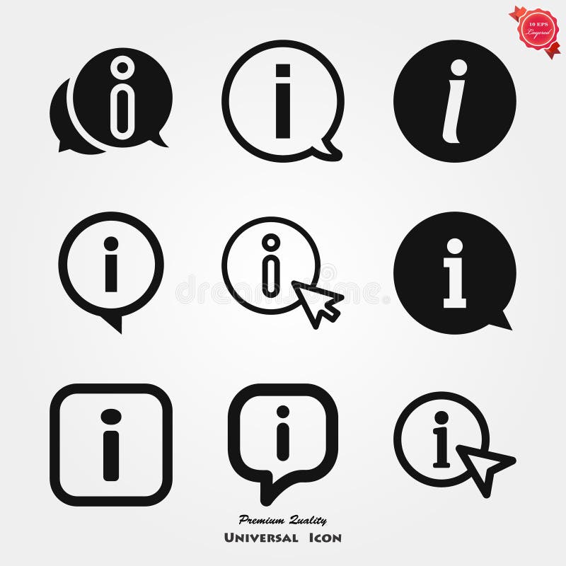 Information Icon, Vector Symbol Used for Assistance and Tourism Stock ...