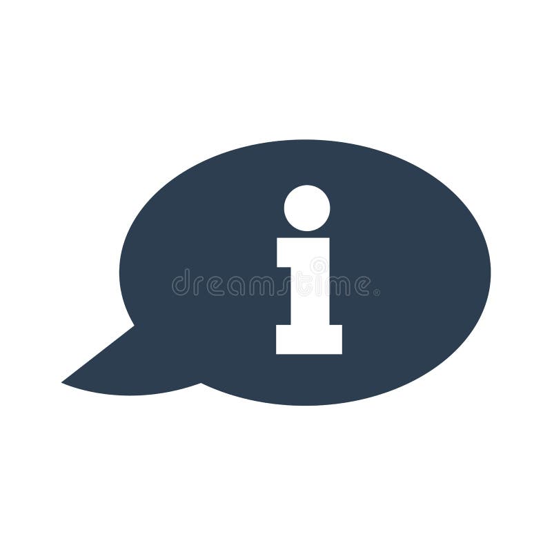 Information Icon on White Background. Stock Illustration - Illustration ...