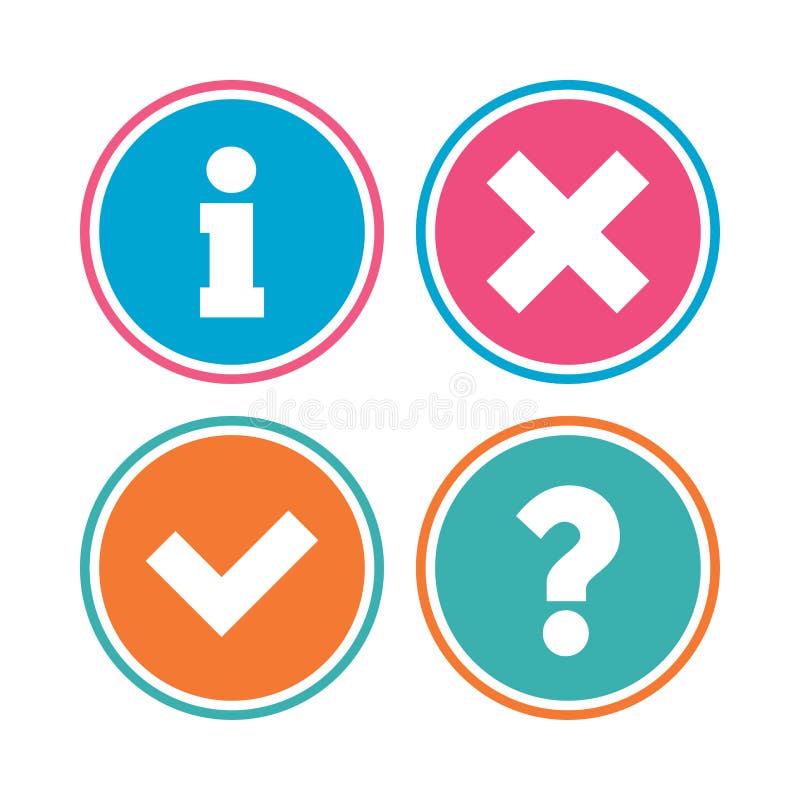 Information Icons. Question FAQ Symbol. Stock Vector - Illustration of ...